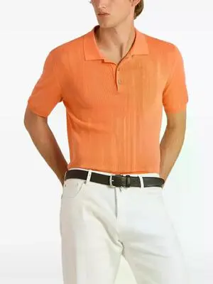 Kiton Ribbed Cotton Polo Shirt