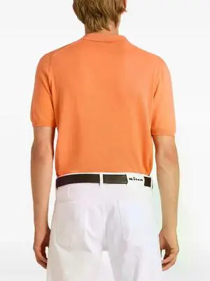 Kiton Ribbed Cotton Polo Shirt