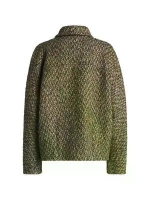 Kiton Herringbone-weave Cropped Coat