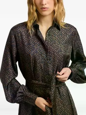 Kiton Geometric-print Maxi Dress
