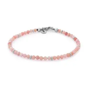 NELLOU JEWELLERY Pink Opal Orbit Bracelet October Sterling - Silver