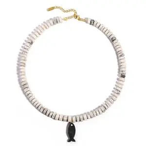 HANNAH B. JEWELRY White Fish Necklace