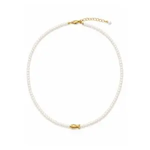 LALINDE Golden Flow Necklace - White
