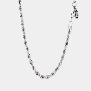 OUTRAGE LONDON Thick Rope Chain Necklace - Silver