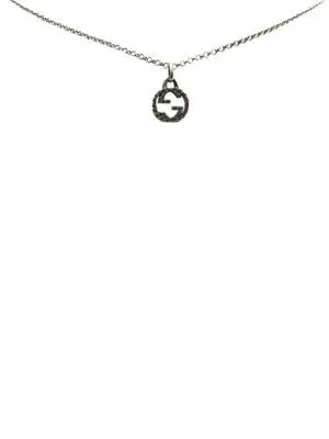 Gucci 2000-2015 Sterling Interlocking G Necklace Costume Necklace - Silver