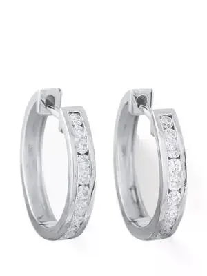 LB EXCLUSIVE Diamond Huggie Earrings - Silver