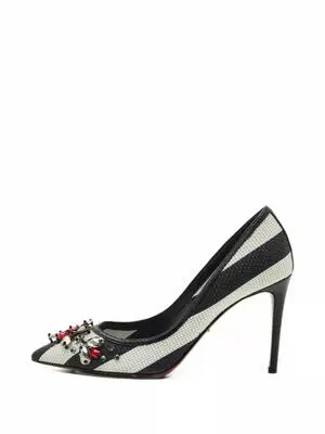 Dolce & Gabbana Jewel-brooch Pointed-toe Pumps