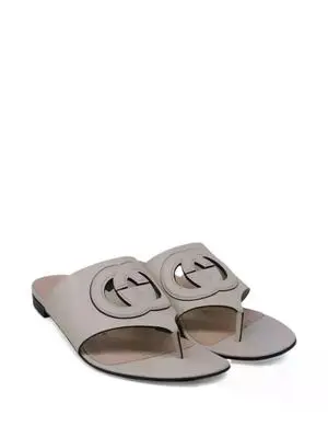 Gucci Interlocking G Cut-out Thong Sandals