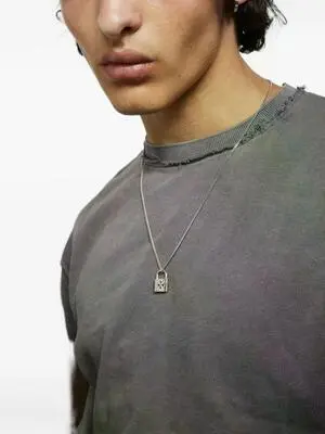 Emanuele Bicocchi Logo Lock Necklace - Silver