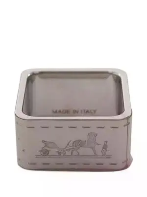 Hermès 2010s Bolduc Scarf Ring - Silver