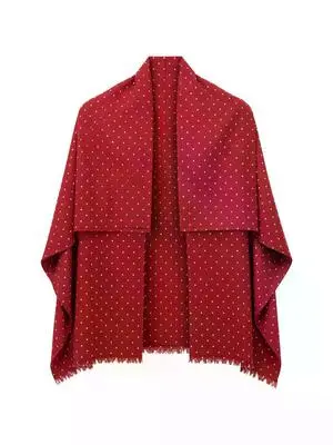 BENETTON Polka-dot Frayed Scarf