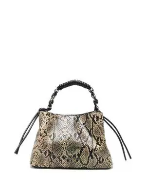 MARC ELLIS Myranda Snake-effect Braided-handle Tote Bag - Neutrals