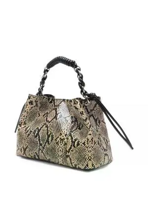 MARC ELLIS Myranda Snake-effect Braided-handle Tote Bag