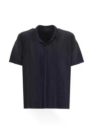 Issey Miyake Pleated V-neck T-shirt