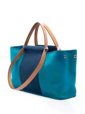 Hermès 2013 Bicolor Toile Cabag Elan Pm Satchel