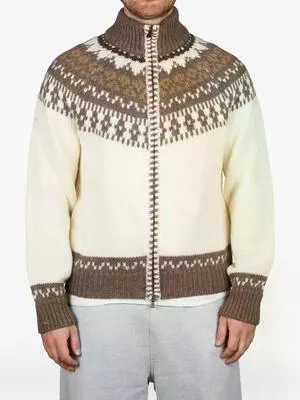 Altea Fair Isle Zip-up Cardigan - Neutrals