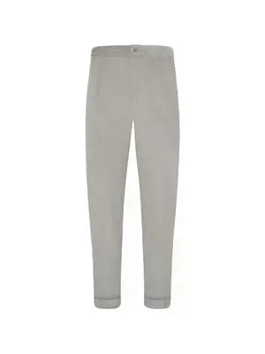 Kiton Pleated Corduroy Trousers - Grey
