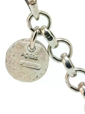 Gucci 20th Century Sterling Interlocking G Pendant Necklace Costume Necklace - Silver