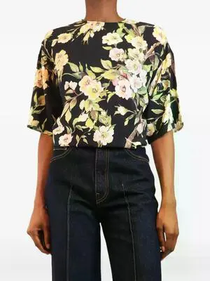 Dolce & Gabbana Floral-print Short-sleeve Top