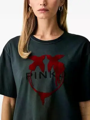 Pinko Logo-print Love Birds T-shirt