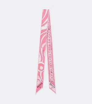 Emilio Pucci Marmo And Trapezio Silk Twill Scarf - Pink