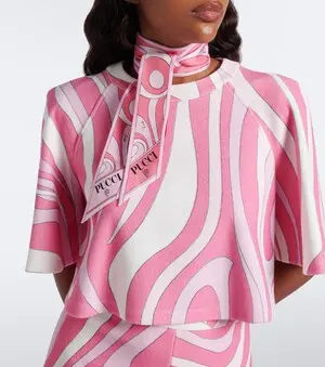 Emilio Pucci Marmo And Trapezio Silk Twill Scarf