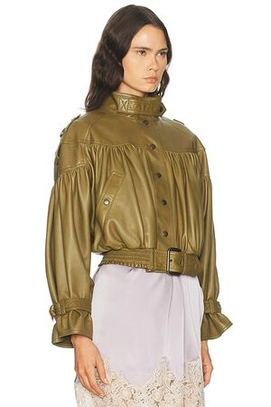 Chloé Leather Bomber Jacket