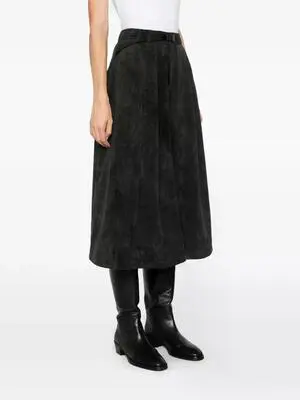 SNOW PEAK Corduroy Belted Skirt