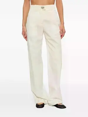 FERRAGAMO Gancini-plaque Trousers