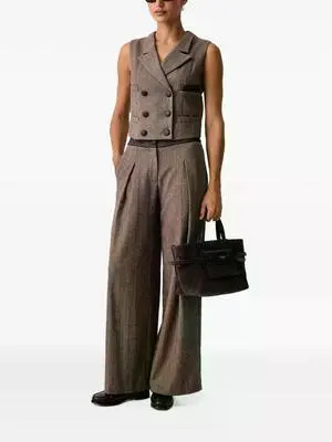 Armani Exchange Herringbone Double-breasted Waistcoat