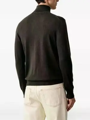 Armani Exchange Roll-neck Logo-embroidered Sweater