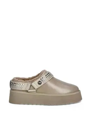 Pinko Studded Platform Slippers - Neutrals