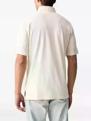 Armani Exchange Logo-embroidered Piqué Polo Shirt - Neutrals
