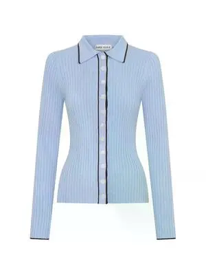 Anna Quan Ashlen Ribbed-knit Top - Blue