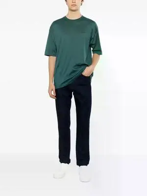 Kiton Logo-embroidered T-shirt - Blue