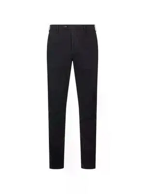 Canali Tapered-leg Chino Trousers - Blue
