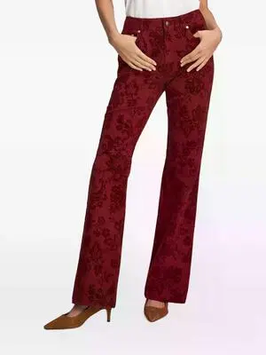 Cinq À Sept Stevie Paisley-flocked Jeans