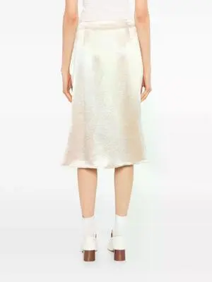 COTEMP Satin-finish Slit-detail Skirt