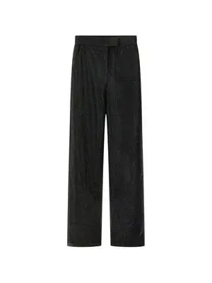 TWENTY FOURHAITCH Imarya Crystal-embellished Wide-leg Trousers - Black