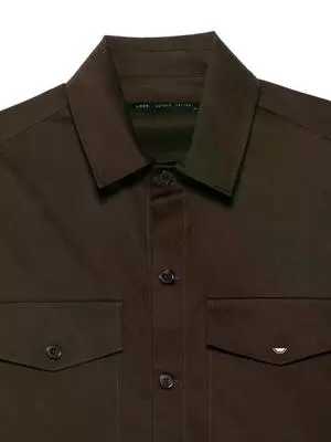 LOW BRAND Button-up Pocket-detail Shirt