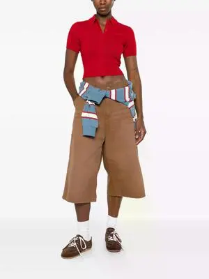 Sporty & Rich Jannie Short-sleeve Button-up Cardigan
