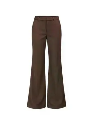 ELEH Pressed-crease Wide-leg Trousers - Brown