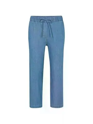 JUVIA Drawstring Cropped Jeans - Blue