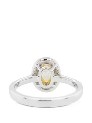 HYT JEWELRY Diamond Halo Ring - Silver