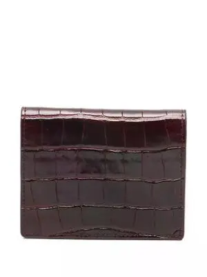 MC2 SAINT BARTH Croc-effect Logo-plaque Wallet - Red