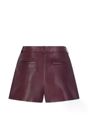 Retrofete Naya Leather Shorts - Red