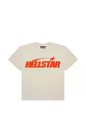 HELLSTAR Logo-print Cotton T-shirt - Neutrals