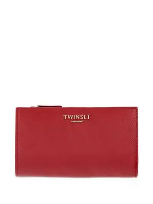TWINSET Large Wallet With Logo - Red