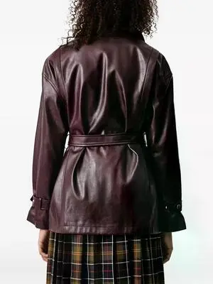 Lola Casademunt Belted Long Jacket - Red