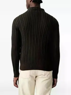 Armani Exchange Ribbed-knit Zip-up Cardigan